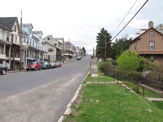 Quiet porches and fresh spring green line Shamokin's residential blocks, the kind of street where neighbors still wave hello.