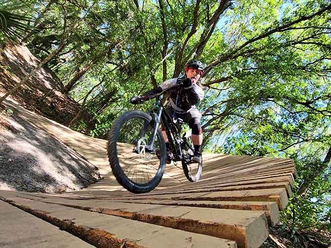 These trails put the "mountain" in mountain biking, which is saying something for Florida's famously flat terrain here.