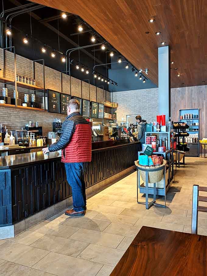 Even Starbucks knows you'll need premium caffeine to fuel your marathon shopping session through this retail wonderland.