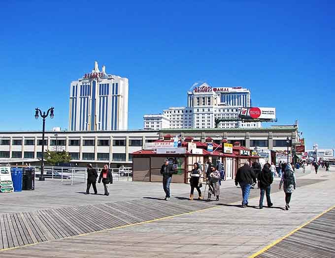 A sunny afternoon on the boardwalk, where the only hard decision is which direction to walk first.