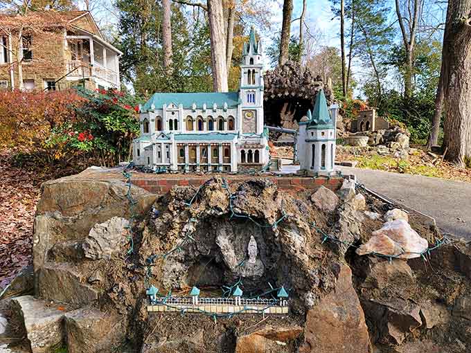 The Basilica of Our Lady of Lourdes, recreated in Alabama with patience, concrete, and remarkable devotion.