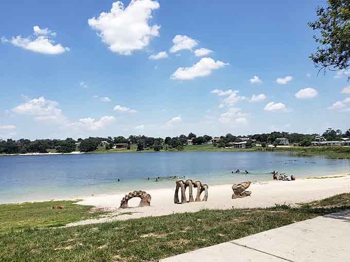 Donaldson Park's lakeside beach is the kind of place that makes you cancel your beach house reservation immediately.