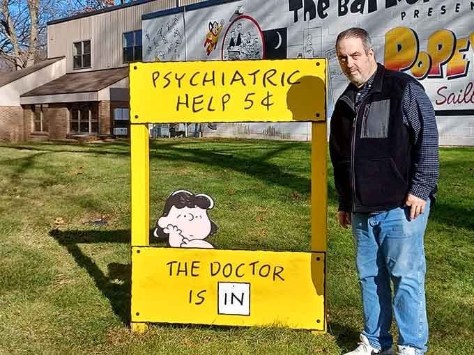 Lucy's psychiatric booth is open for business, and honestly, five cents has never seemed more reasonable.