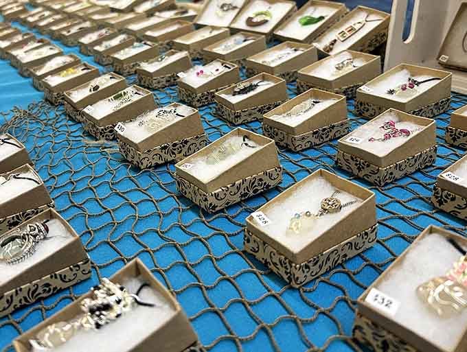Each little box holds a tiny surprise, like a jewelry advent calendar that never disappoints.