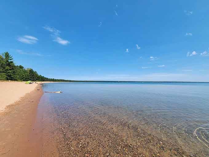 That sand, that water, that sky. Lake Superior didn't come to play around today.