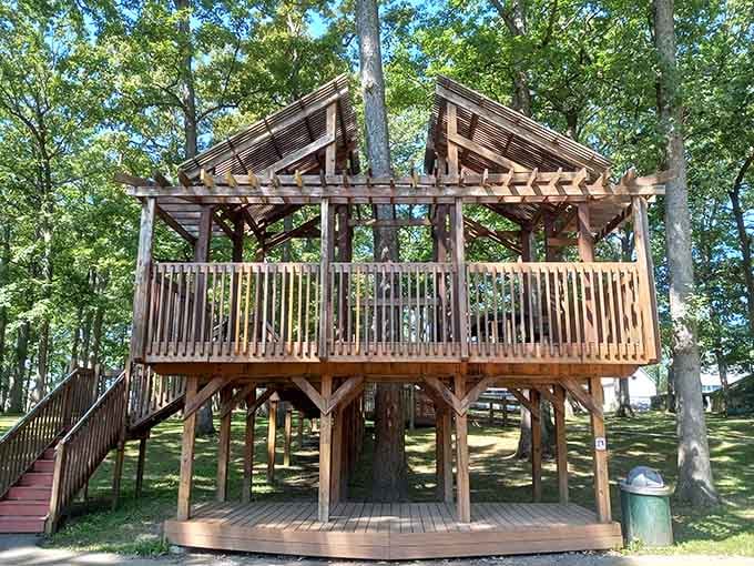 Recreation Park's treehouse structure is the kind of thing that makes adults secretly wish they were eight again.