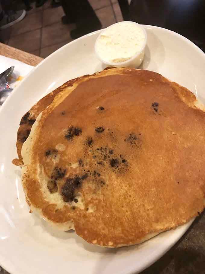 Fluffy, golden, and loaded with chocolate chips, these pancakes are a weekend morning's best argument.
