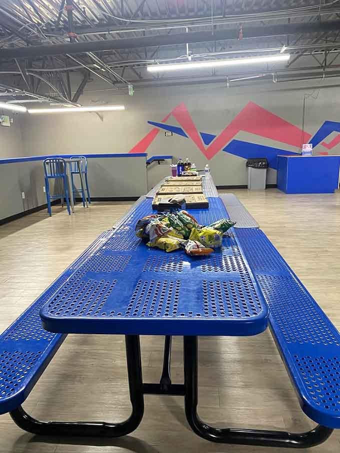 Even adventurers need a pit stop. The snack area is your reward for surviving the ropes course.