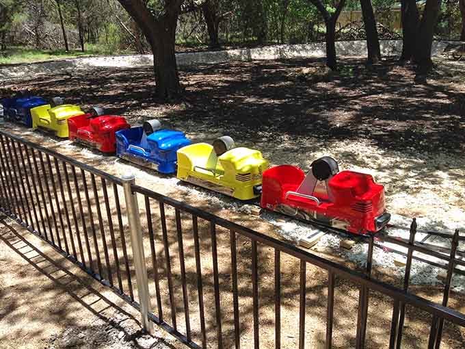 Even the littlest engineers get their own pint-sized ride, because nobody's too young for train fever here.