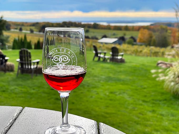 One glass of estate red, one panoramic view, zero reasons to check your phone ever again.