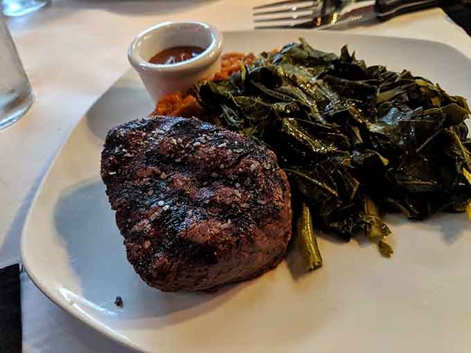 Perfectly seared sirloin with greens proves that simple done right beats fancy done wrong every time.