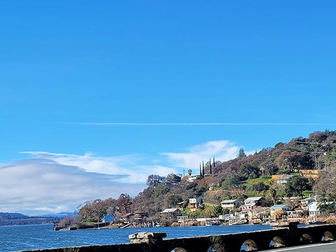 Hillside homes perched right above the water, and yes, some of them cost less than a used car in San Francisco.