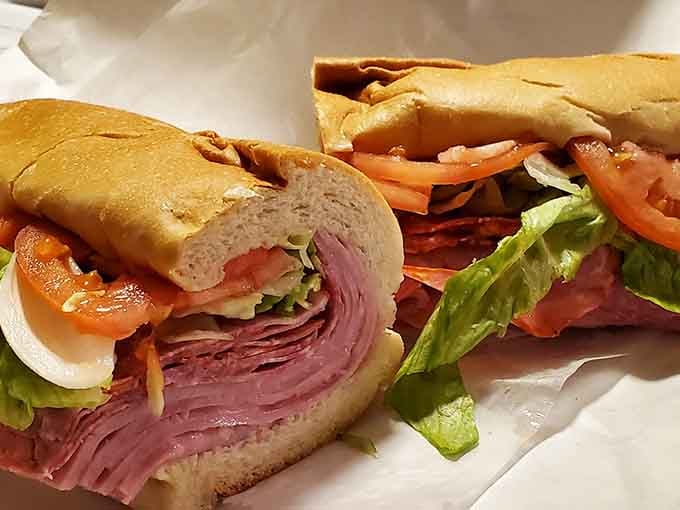 That Italian hoagie is stacked so generously, it deserves its own zip code in Plymouth.