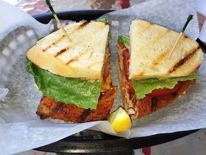 The TLT proves tuna can absolutely replace bacon when it's grilled to golden perfection like this.