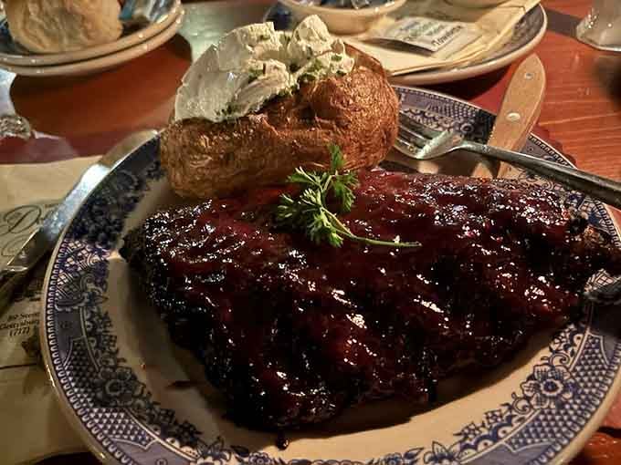 Glazed, caramelized, and absolutely unapologetic. These ribs arrive looking like they won something, and honestly, so did you.