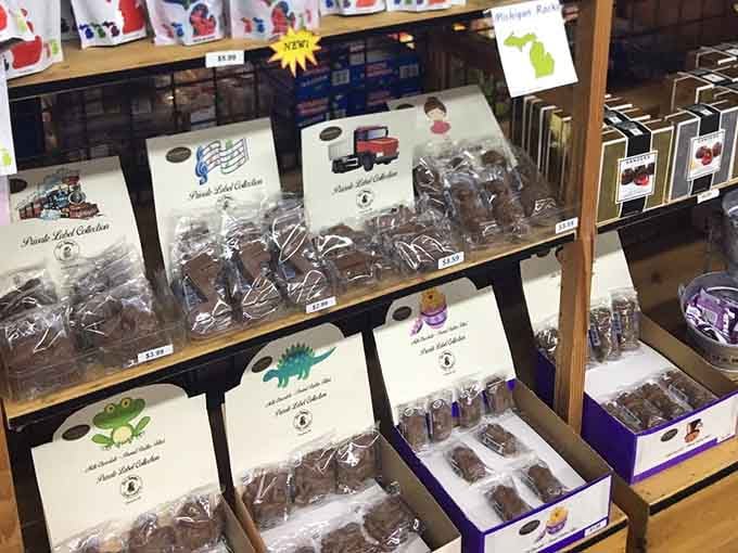 Chocolate treats lined up in tidy rows, each one quietly whispering, "You deserve this, you really do."