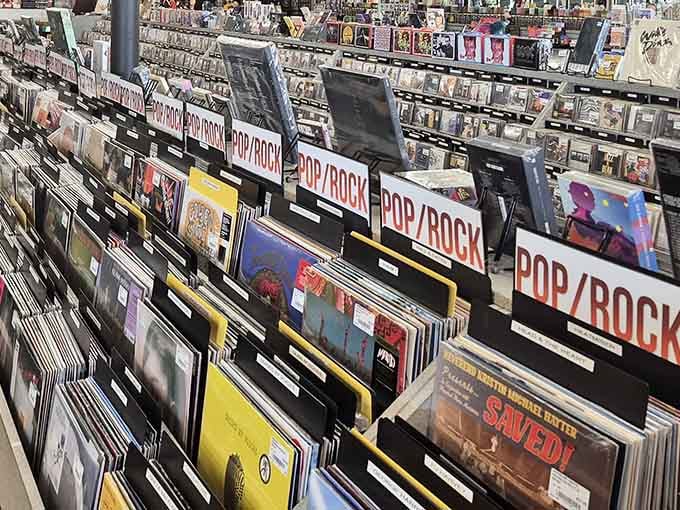 The pop and rock section stretches on like a greatest hits playlist that never ends. Bring comfortable shoes.
