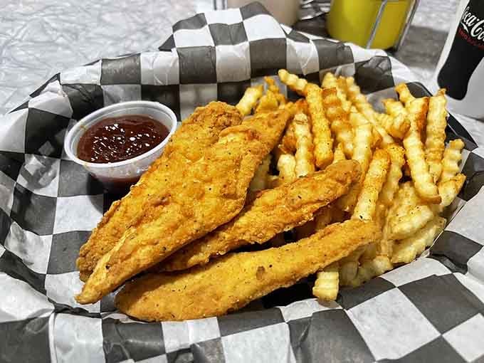 Golden, crispy, and served with dipping sauce &mdash; these chicken strips are the kind of comfort food that fixes everything.