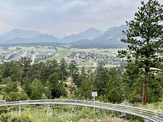 The Mustang Mountain Coaster sends you flying downhill with the entire Rocky Mountain range watching approvingly.