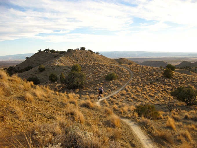 Joe's Ridge trails wind through high desert terrain where the views reward every pedal stroke generously.