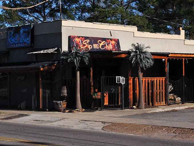 Fake palm trees, glowing neon, and a name like Sip and Chill, Gadsden clearly knows how to set the right mood.