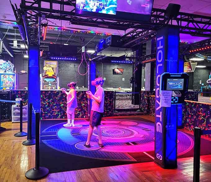 Virtual reality at Ghostly Manor, where you strap on a headset and suddenly forget Ohio exists.