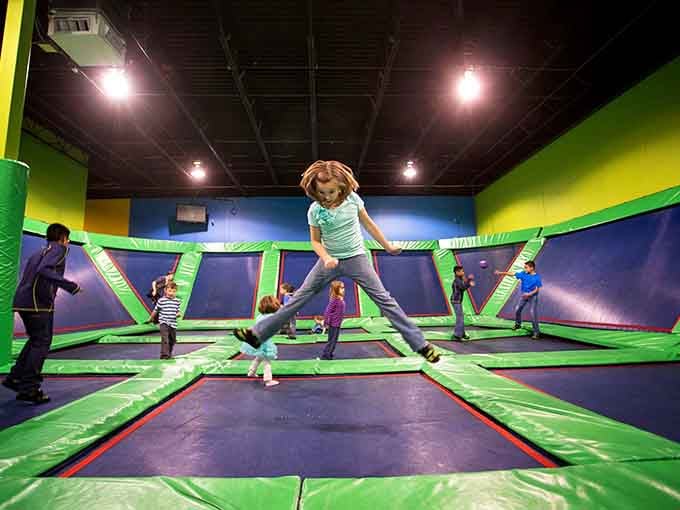 Gravity is just a suggestion here. Grand Slam's trampoline area turns even the most reserved visitor into a kid again.
