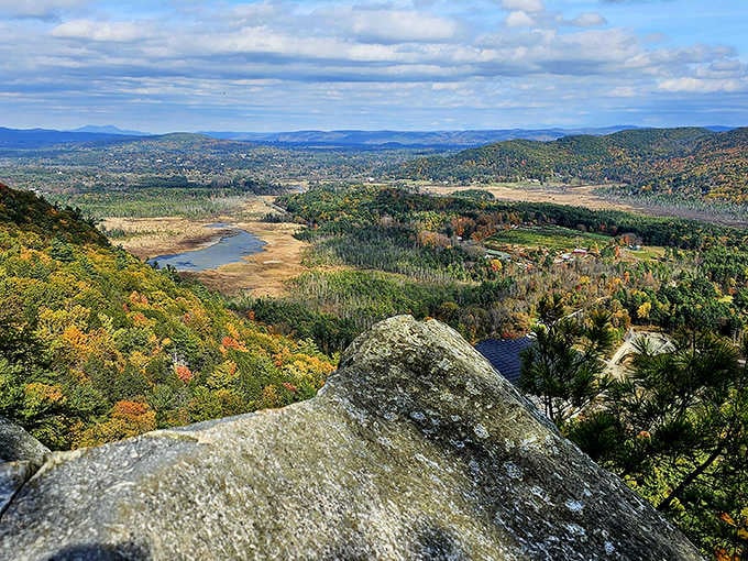 From Monument Mountain's summit, the whole Berkshire valley spreads out like nature's own version of a standing ovation.
