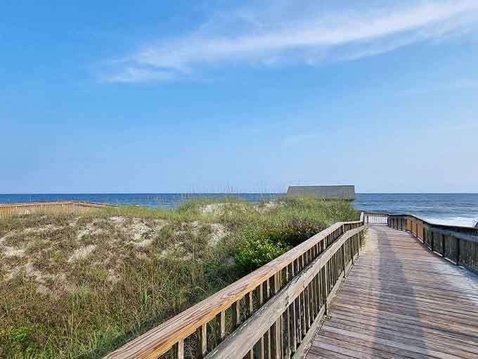 This boardwalk leads to the kind of ocean views that make you forget you ever owned a television.