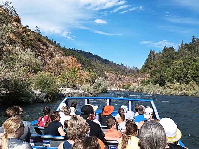 Passengers taking in the canyon scenery from their seats, moments before the real excitement kicks into high gear.