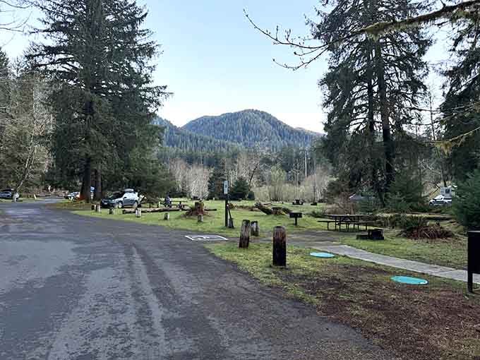 Picnic tables, mountain views, and fresh Pacific Northwest air &mdash; your stress doesn't stand a chance here.