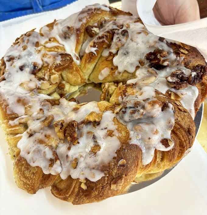 That coffee ring's layers of buttery pastry and sweet glaze could make a grown person weep with joy.