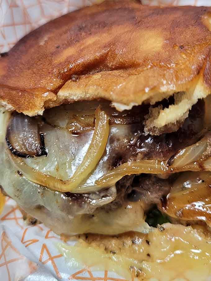 The Smash Burger features two quarter-pound patties with that crispy crust every burger lover craves desperately.