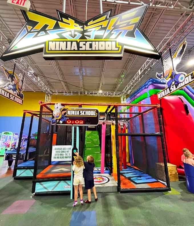Ninja School is where kids discover their inner warrior, and their actual athletic limitations, all in one visit.
