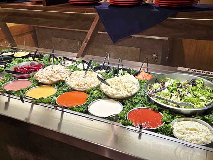 A salad bar this well-stocked deserves its own standing ovation. The tartar sauce alone earns a curtain call.