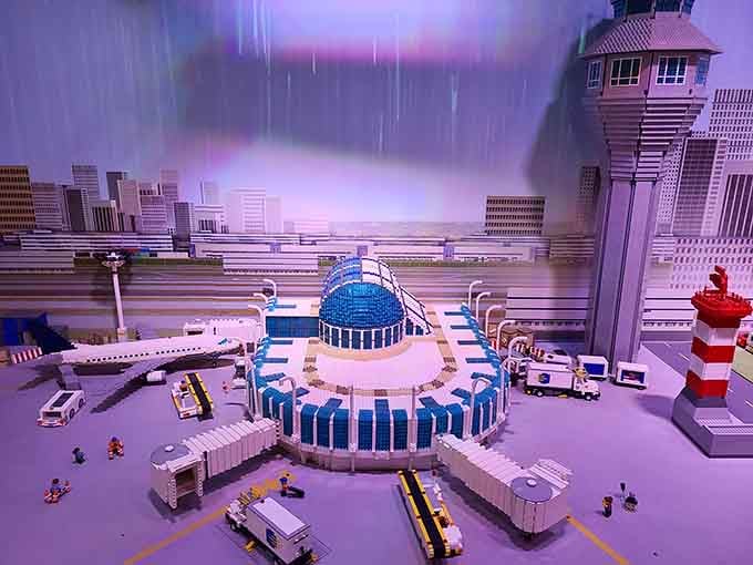 O'Hare Airport in LEGO form, complete with tiny travelers who never complain about delays or lost luggage.