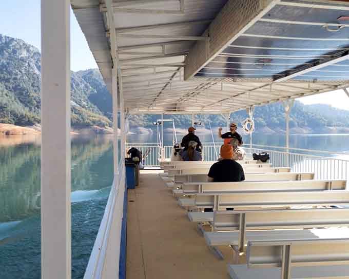 Your chariot across Lake Shasta awaits. Not exactly the Love Boat, but the destination is far more dramatic.