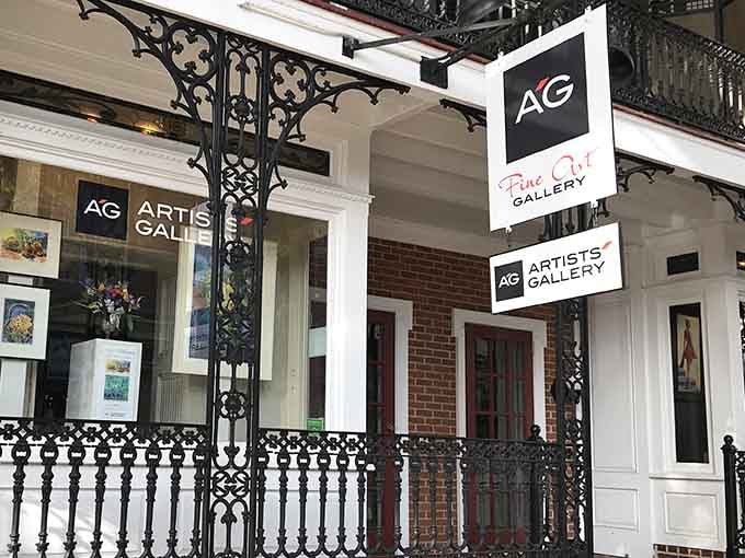 The Artists' Gallery's ornate ironwork facade is basically the town saying, "Yes, we take beauty seriously around here."