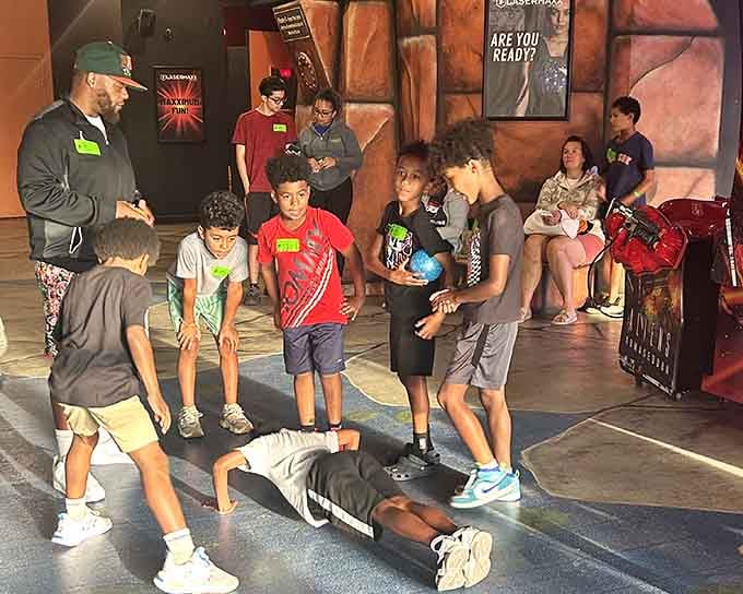 Pure, unscripted joy happening right here, kids fully locked in and living their best lives at LaserMaxx.