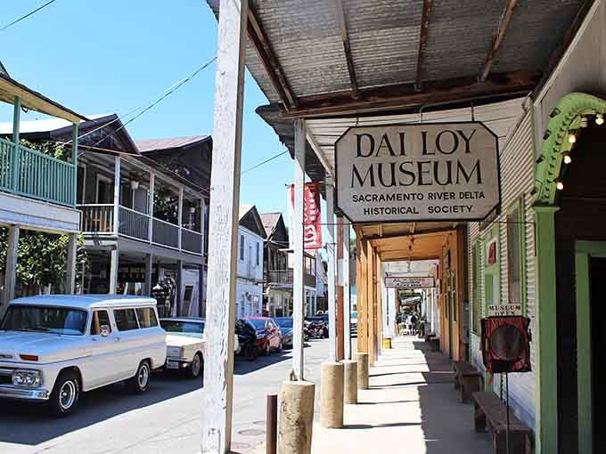 The Dai Loy Museum sign hangs proudly, marking the spot where a gambling hall became a treasure chest of stories.