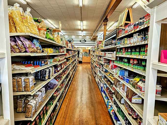 Aisle after aisle of pantry staples, local finds, and happy surprises. Browsing here is genuinely half the fun.