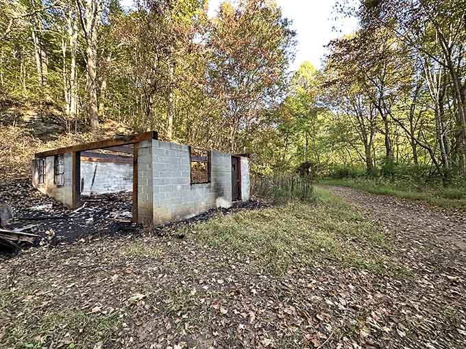 History has a way of showing up unexpectedly on the Mendota Trail. These ruins remind you the land has stories to tell.