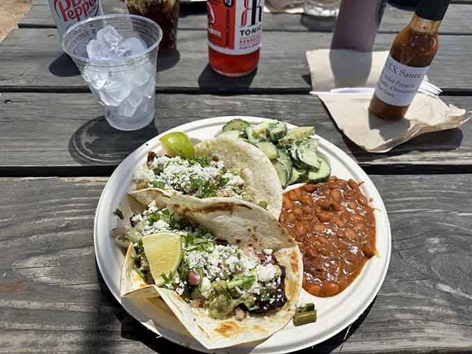 Barbecue tacos with all the fixings prove that fusion food was happening in Texas long before it became trendy.