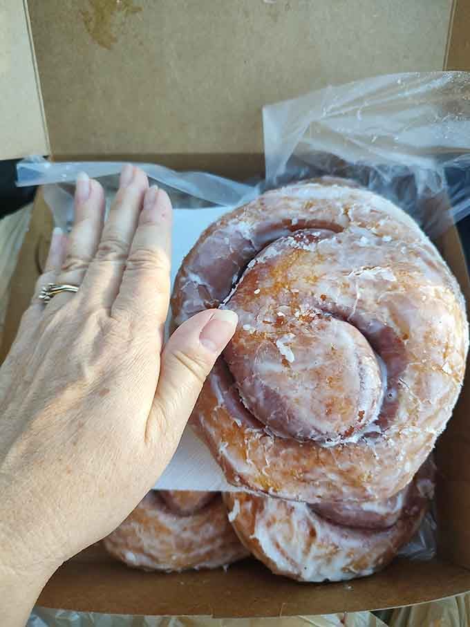 When a cinnamon roll is wider than your hand, you know you're in the right place.