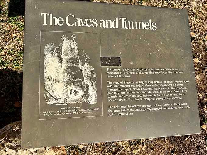 Educational signs reveal the secrets behind these towers, because knowing the science makes the magic even better somehow.