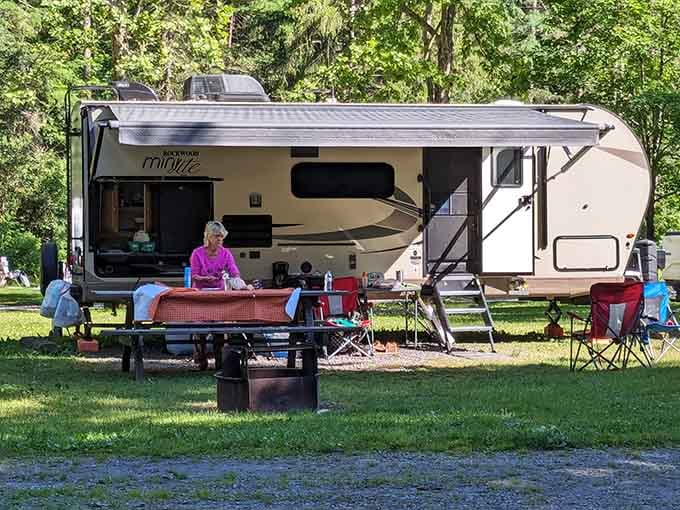 Home is wherever you park it, especially when your backyard is a forest in Potter County, Pennsylvania.