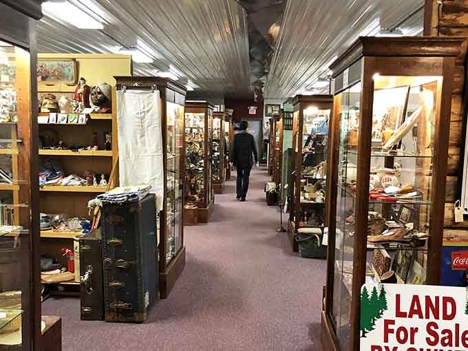 When the aisles call, you answer. Those glass cases stretch on longer than you'd expect.