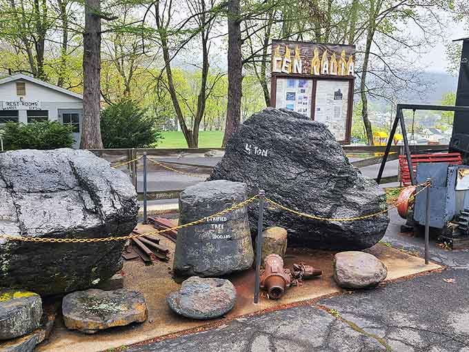 That four-ton chunk of anthracite coal sitting outside puts the whole mining operation into very humbling perspective.