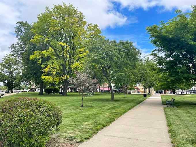 Washington Park's shaded walkway and lush green canopy are exactly what a slow Tuesday afternoon was invented for.
