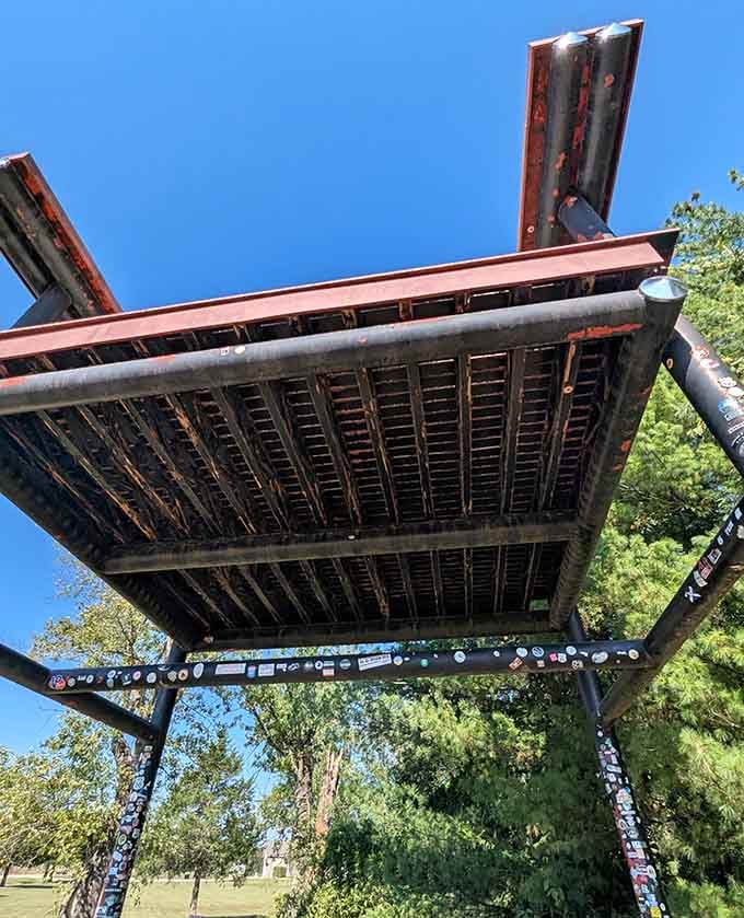 Look up from underneath and suddenly you understand why ants probably feel this way about your patio furniture.